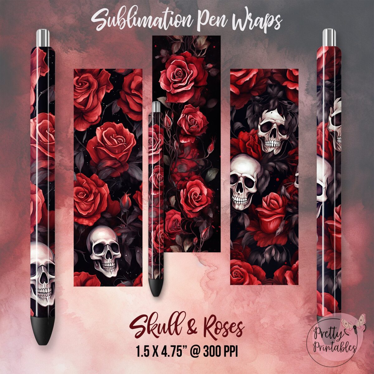 Skull & Roses Pen Wraps » Cute & Crafty